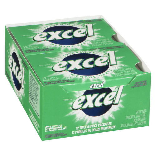 Excel - Spearmint Chewing Gum, Sugar-Free, Single Size - Save-On-Foods