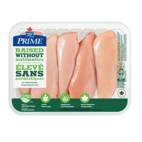 Maple Leaf - Prime Sliced Boneless Skinless Chicken Breasts, Raised ...