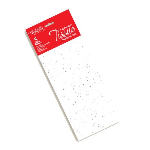 Millbrook - Christmas Tissue Paper, White Sequin - 5 Sheets - Save-On-Foods