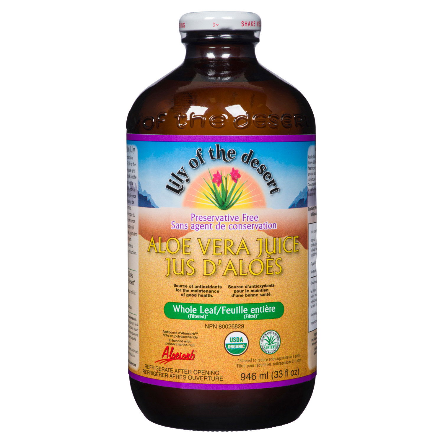 Lily of the desert aloe vera juice store
