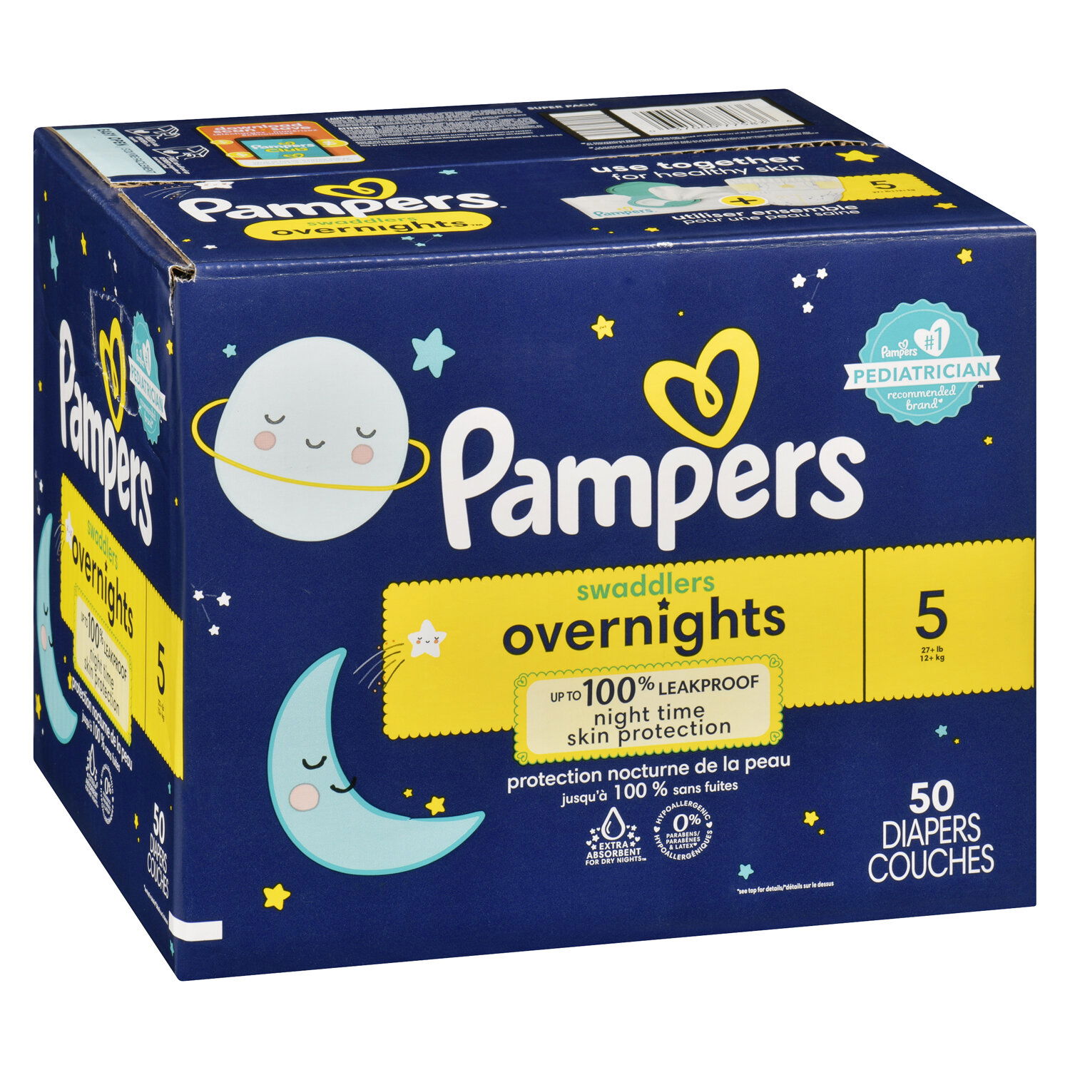 Pampers overnight diapers store
