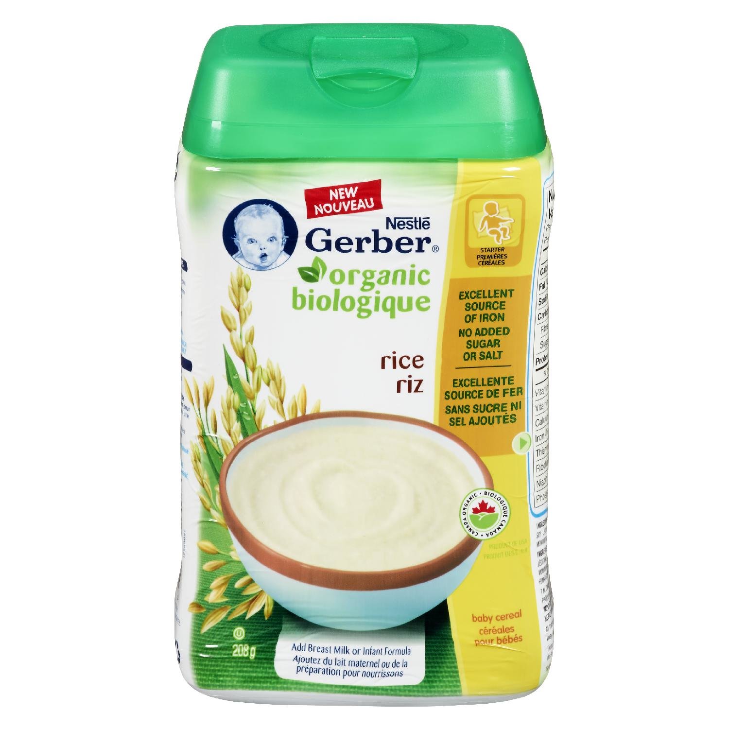 Rice cereal in breast milk store